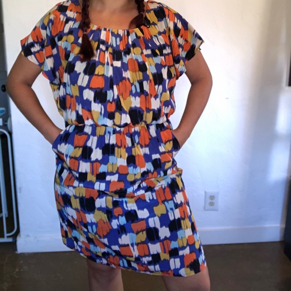 AB Studio | Dresses | Ab Studio Womens Colorful Dress With Pockets ...